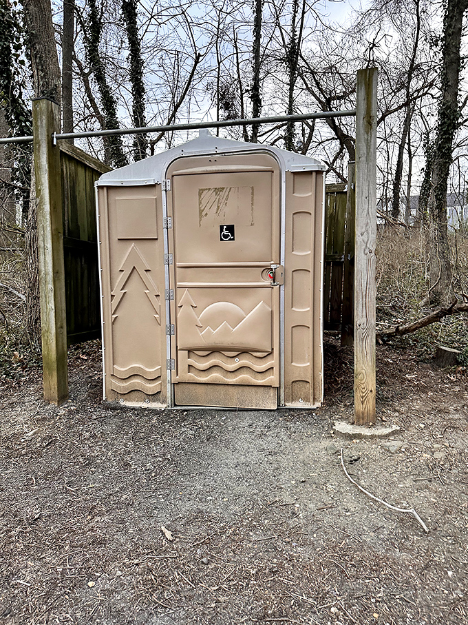 Even in the wilderness, civilization provides. This portable throne might not be Architectural Digest material, but it's a welcome sight on a long hike.