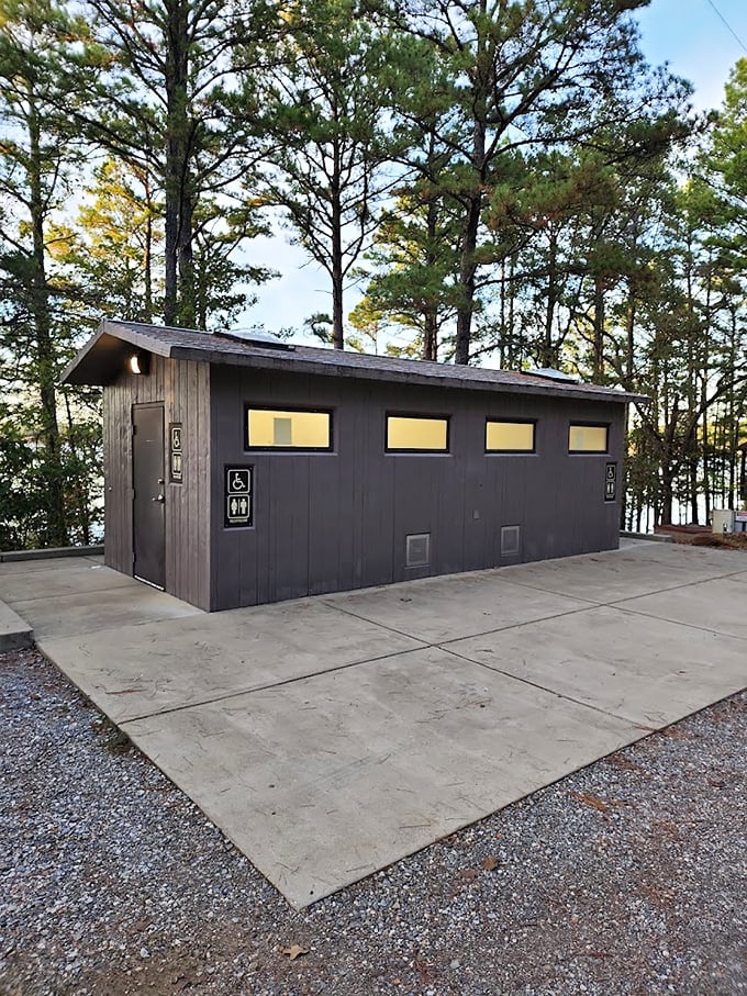 Even the park's facilities embrace the rustic aesthetic, proving that practical doesn't have to mean uninspired.