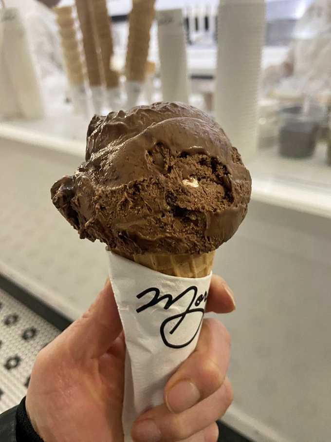 This chocolate scoop has the intensity of a Broadway drama and the smoothness of a jazz solo. New York in frozen form.