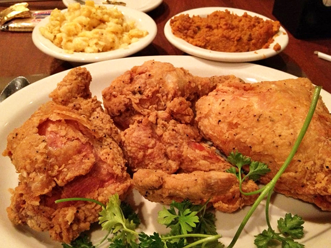 This isn't just dinner&mdash;it's an Atlanta tradition on a plate, where perfectly seasoned fried chicken meets mac and cheese in a reunion tour of Southern greatest hits.