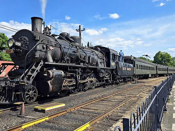 Steam power in all its glory! This magnificent locomotive isn't just for show&mdash;it's a working time machine transporting visitors through Connecticut's scenic river valley.