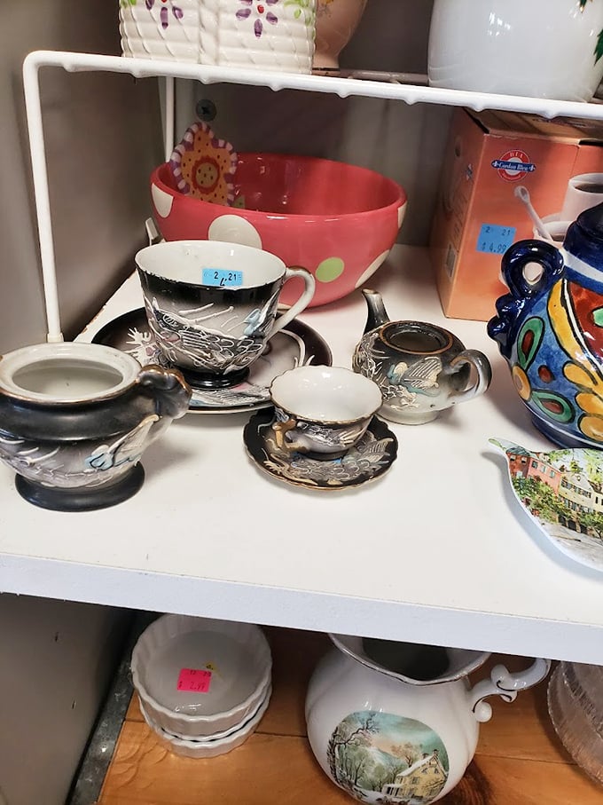 This tea set has hosted more interesting conversations in its lifetime than most talk show hosts. The stories it could spill!