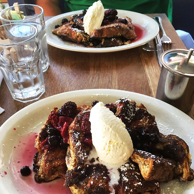 Not just French toast &ndash; it's a berry-laden island of morning joy. The kind of breakfast that makes you forget all your adult responsibilities.