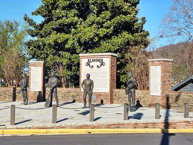 The Alabama band statues stand as bronze tributes to musical legends. These hometown heroes proved you don't need a big city address to create sounds that echo worldwide.