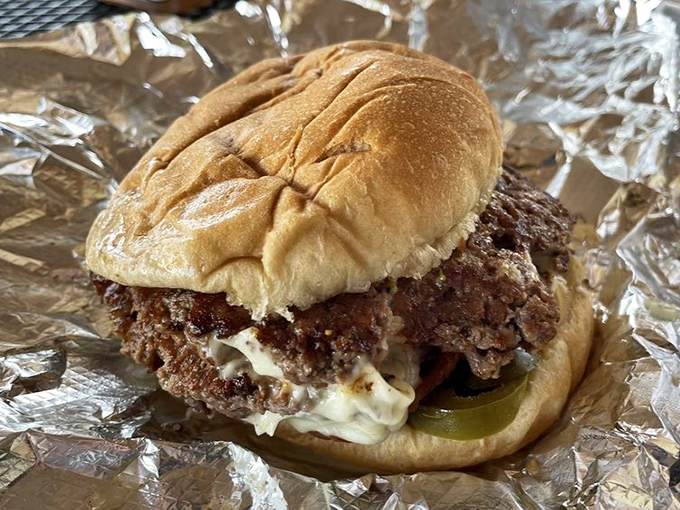 This bacon double cheeseburger isn't just lunch&mdash;it's a monument to American ingenuity that demands to be approached with both hunger and respect.