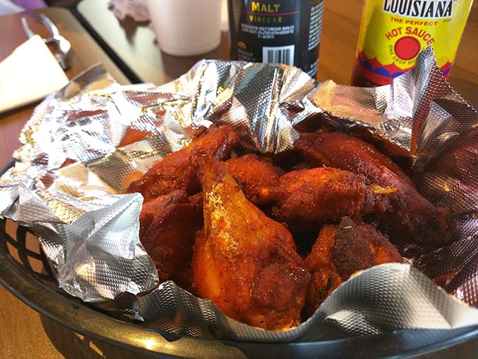Wings that have clearly been introduced to Louisiana spices &ndash; a fiery encounter that leaves everyone better for the experience.