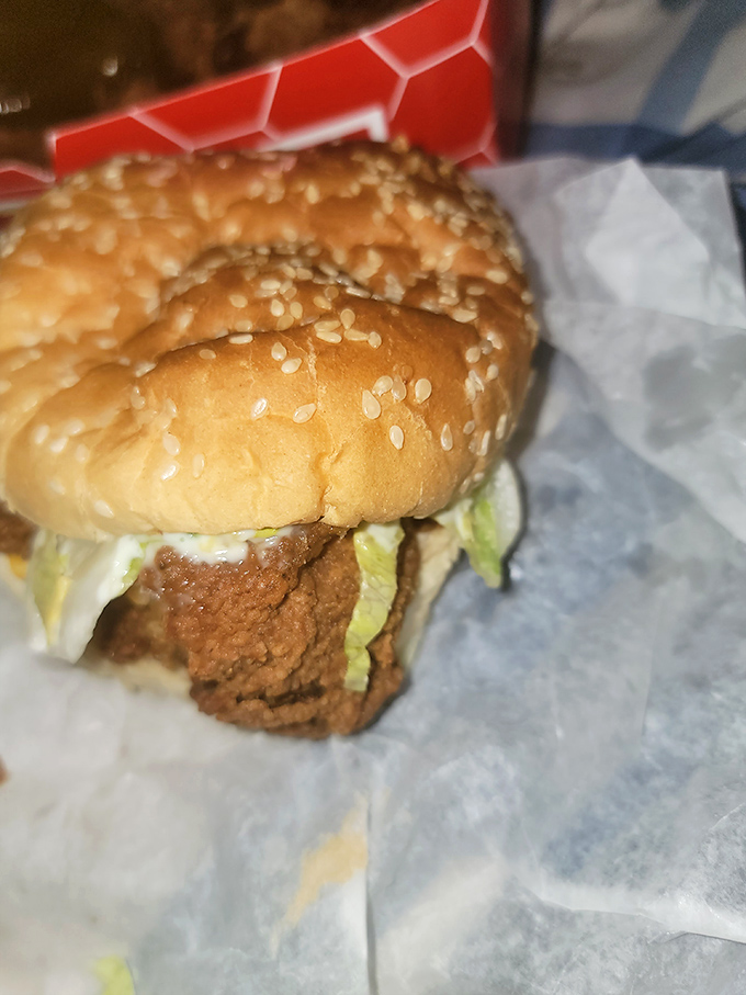 This isn't just a chicken sandwich; it's a masterclass in simplicity&mdash;crispy chicken, fresh lettuce, and a soft bun in perfect harmony.