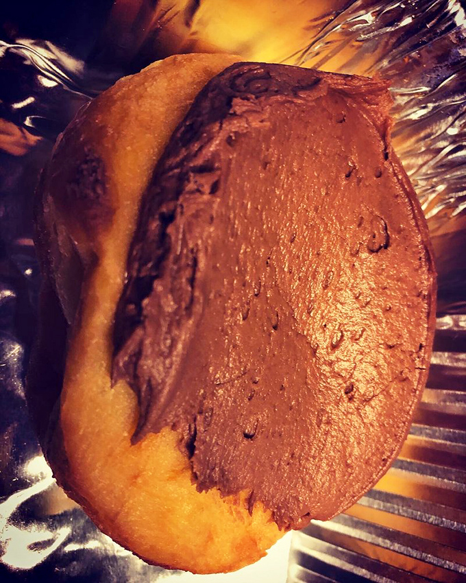 When chocolate meets dough in perfect harmony. This isn't just a filled donut&mdash;it's what dreams taste like after midnight.