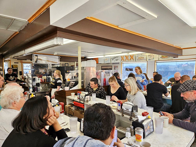 When the counter's this full, you know you've found the real deal&mdash;a dining democracy where everyone gets equal access to deliciousness.