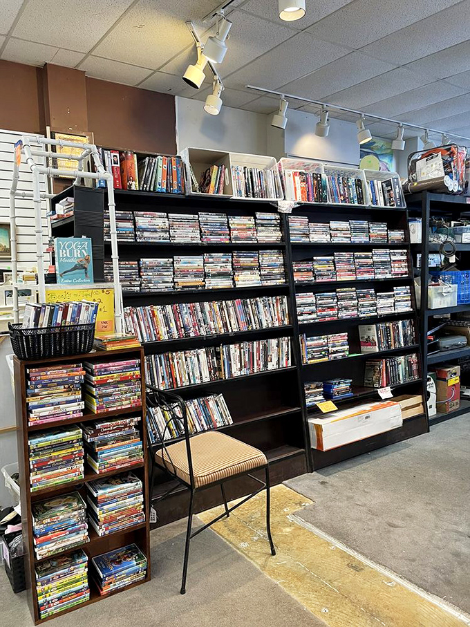 The DVD wall&mdash;where forgotten films find new audiences. In the streaming age, there's something rebelliously satisfying about physical media.