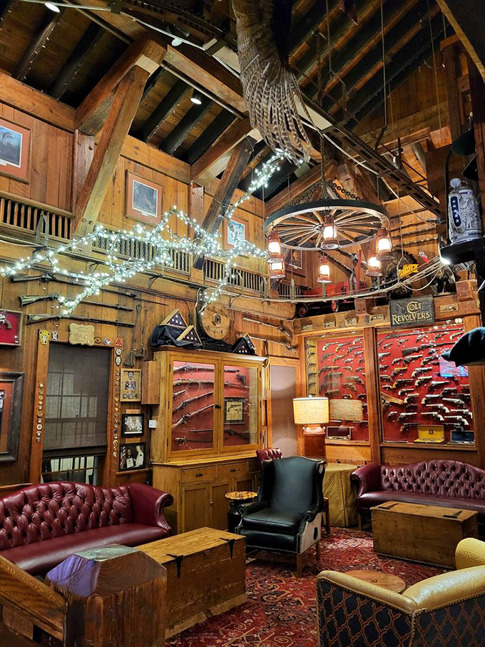 The Gun Room's leather chairs and wood-paneled walls offer a glimpse into another era&mdash;part gentleman's club, part museum of Americana.
