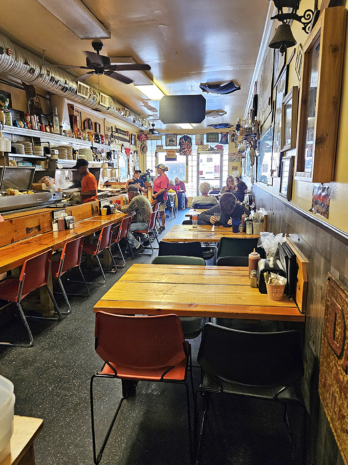 Locals know that these wooden tables have hosted more meaningful conversations and community connections than any social media platform ever could.