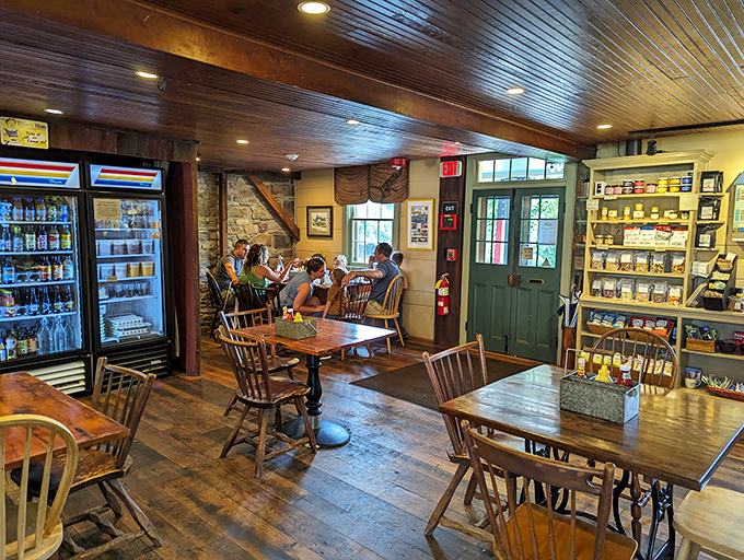 The dining room buzzes with conversation and anticipation &ndash; wooden chairs that have supported countless happy eaters in this timeless Pennsylvania gathering spot.