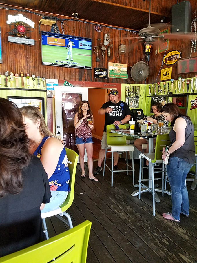 The true measure of a great local spot: people who look completely at home, as if their names might be on reserved signs.