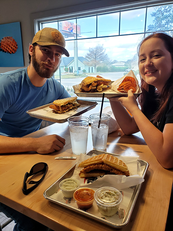 The universal language of good food brings people together. Those smiles say more than words ever could.