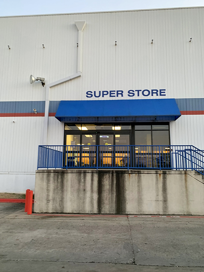 The blue awning serves as a portal to possibility. Like the wardrobe to Narnia, but instead of a magical lion, you'll find that lamp your grandmother had.