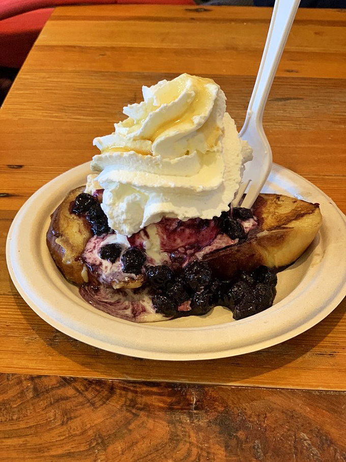 A fruit-laden sundae that counts as breakfast if you squint and don't tell your doctor—the Durham version of nutritional plausible deniability.