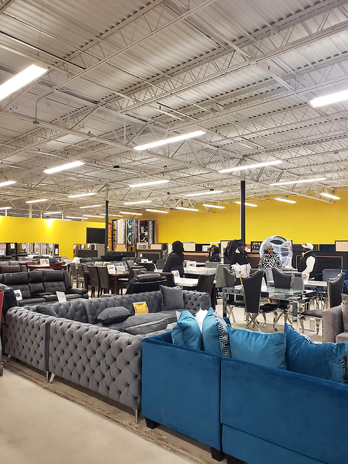 Furniture finds that look straight out of a designer showroom&mdash;tufted sofas and accent pieces waiting for their forever homes.