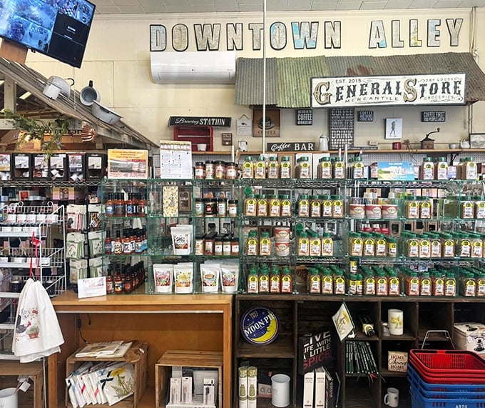 The General Store section proves Downtown Alley isn't just about the past&mdash;it's a carefully curated blend of nostalgia and practicality.