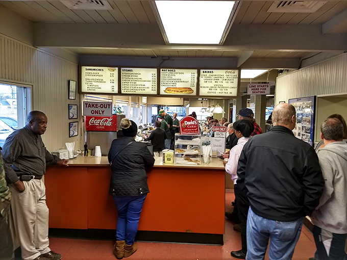 No fancy table service here&mdash;just the beautiful democracy of standing in line for something truly worth waiting for.