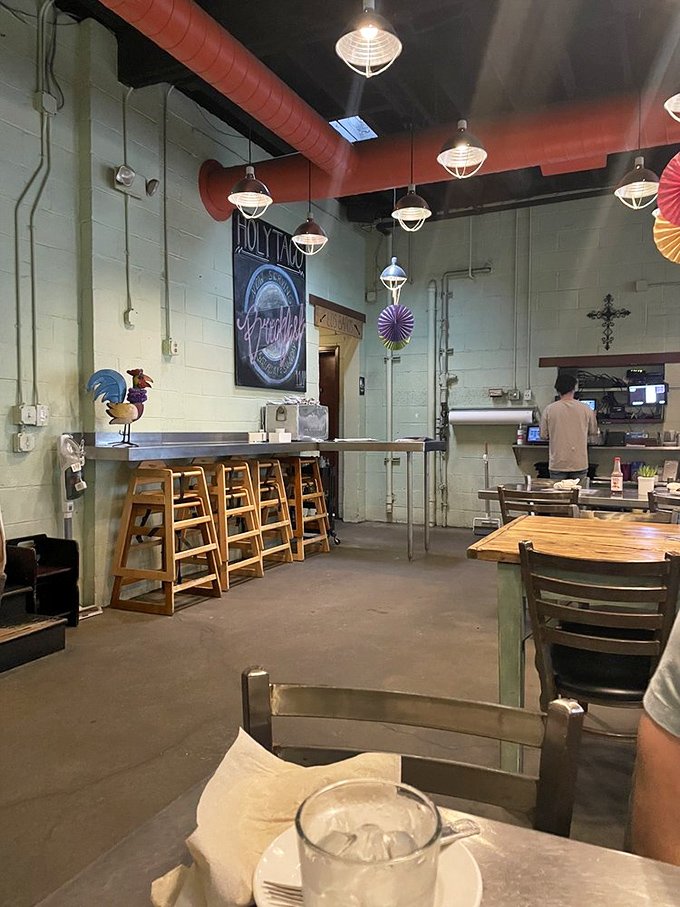 The open kitchen layout means you can watch your taco dreams materialize before your very eyes.