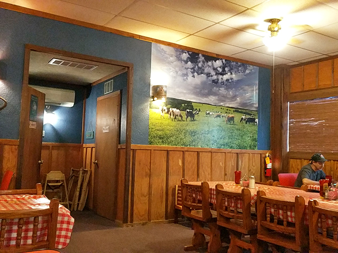 Wooden chairs that have supported generations of happy diners and walls adorned with pastoral scenes&mdash;comfort food for the eyes.