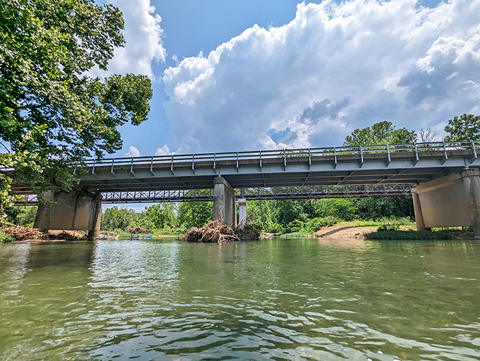 The bridge arches over clear waters that would make Caribbean resorts jealous &ndash; no passport or overpriced cocktails required.