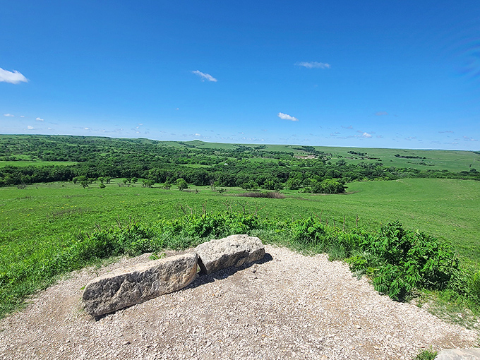 The original American landscape stretches to infinity. Before there were amber waves of grain, there were these majestic tallgrass prairies.