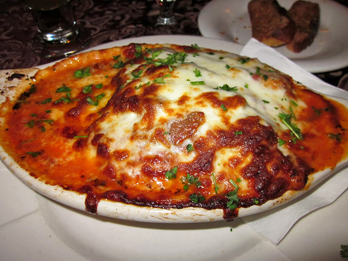 Lasagna that doesn't hide behind gimmicks—just honest layers of pasta, cheese, and sauce that would make any Italian grandmother nod in approval.