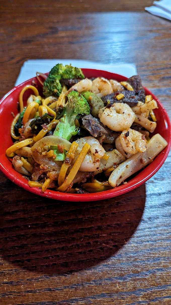 This isn't just stir-fry&mdash;it's a symphony of textures and flavors where shrimp and broccoli perform a perfectly choreographed dance.