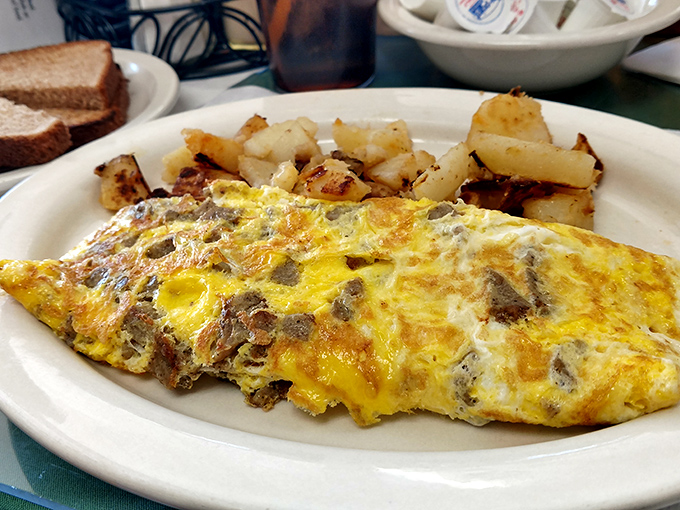 This isn't just an omelet&mdash;it's a golden envelope delivering a message of breakfast joy directly to your soul.