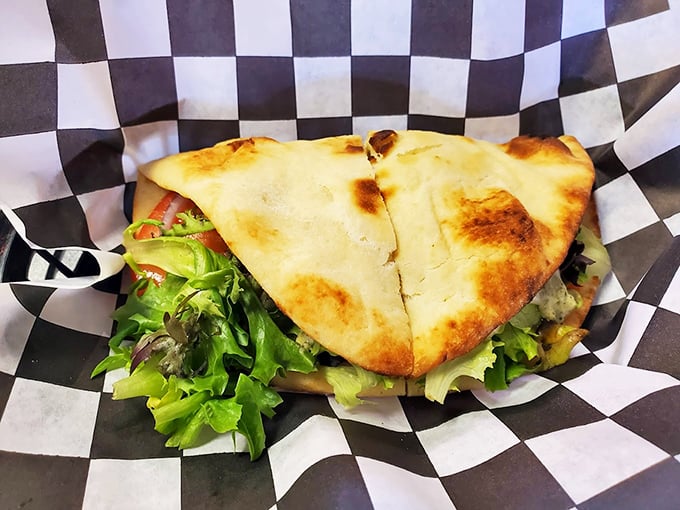 The pita pocket &ndash; nature's original sandwich container. Stuffed with crisp greens and savory ingredients, it's like edible origami.