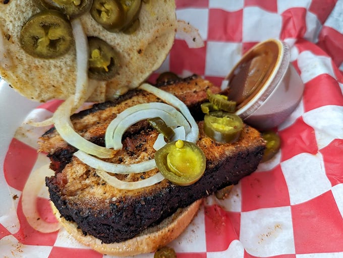 This pork belly sandwich with jalape&ntilde;os isn't just food &ndash; it's edible poetry for people who prefer their sonnets with a kick.