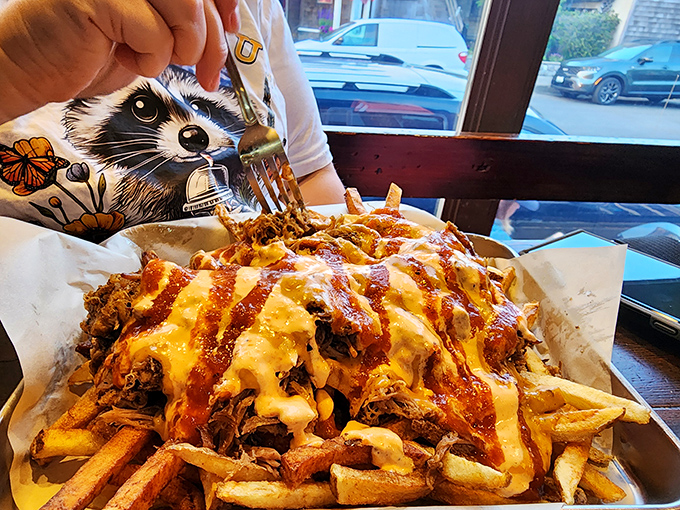 Pulled pork fries that make you wonder why you've wasted years eating plain fries like some kind of barbecue amateur. 