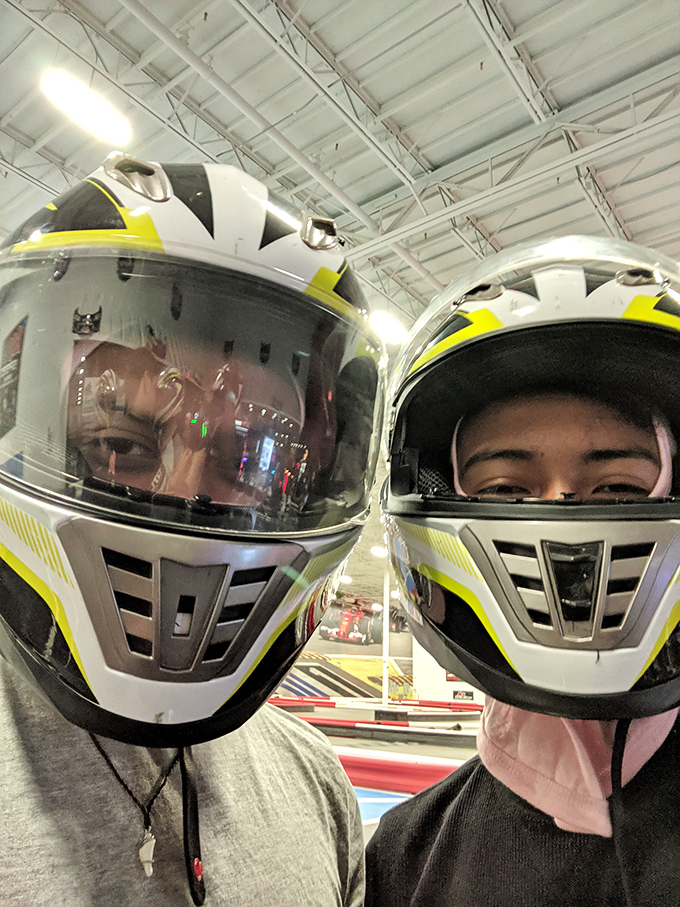 Helmets transform ordinary Oregonians into racing legends. The visor hides your expressions of terror, joy, and occasional prayer during sharp turns. 