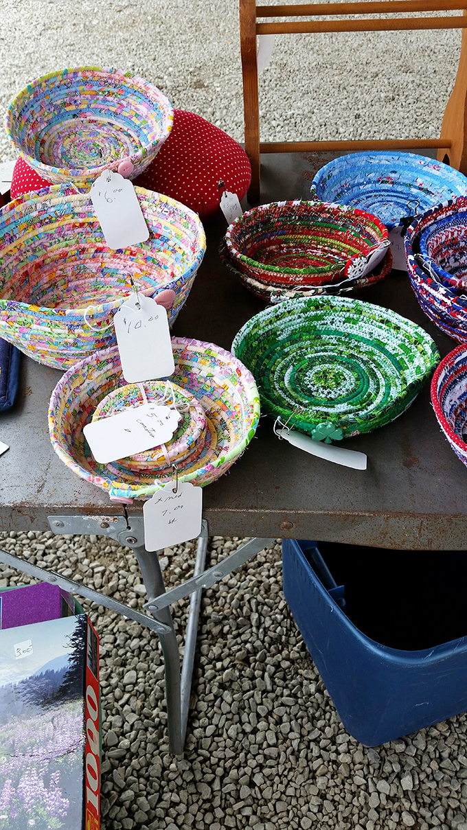 Coiled fabric bowls that transform yesterday's textiles into today's treasures. Grandma's sewing scraps never looked so purposeful or pretty.