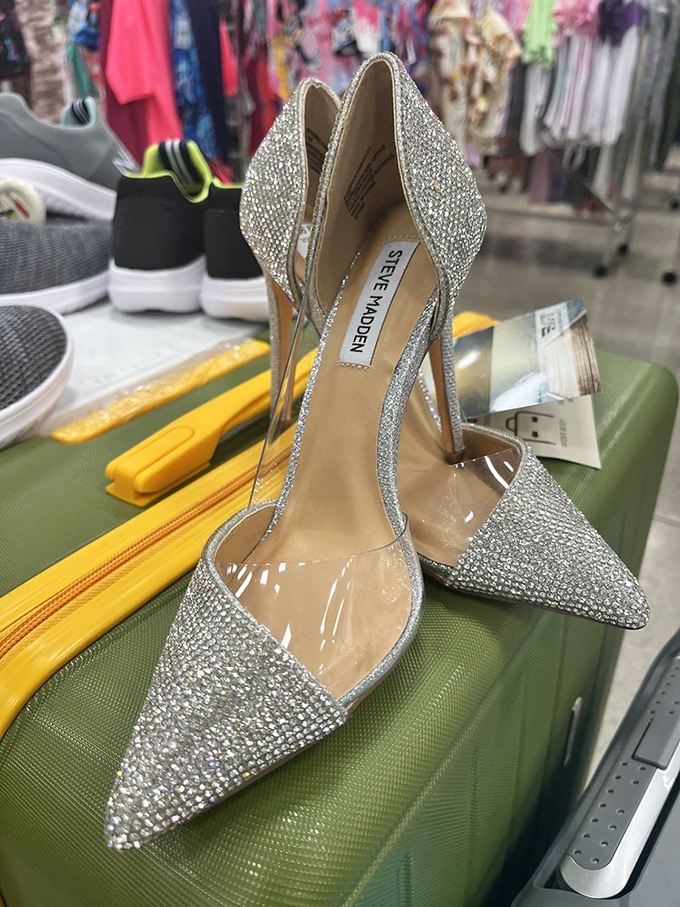 Cinderella would approve these glass slippers. Steve Madden sparklers that transform any outfit from "nice" to "someone call the paparazzi."