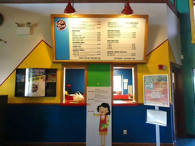 The menu board &ndash; a roadmap to fun where every activity promises its own flavor of adrenaline.