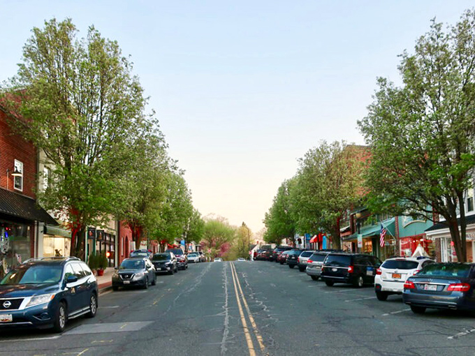 Tree-lined streets where parking doesn't require advanced mathematical calculations or the flexibility of a yoga instructor.