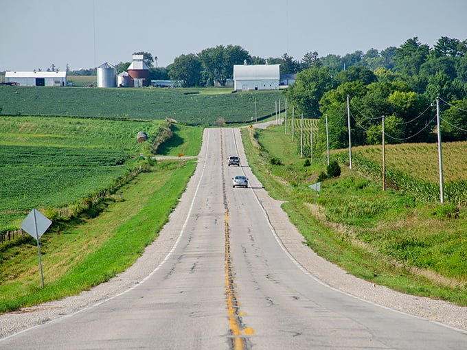 Country roads lead through patchwork fields to distant farmsteads. This is the America you thought only existed in nostalgic country songs.