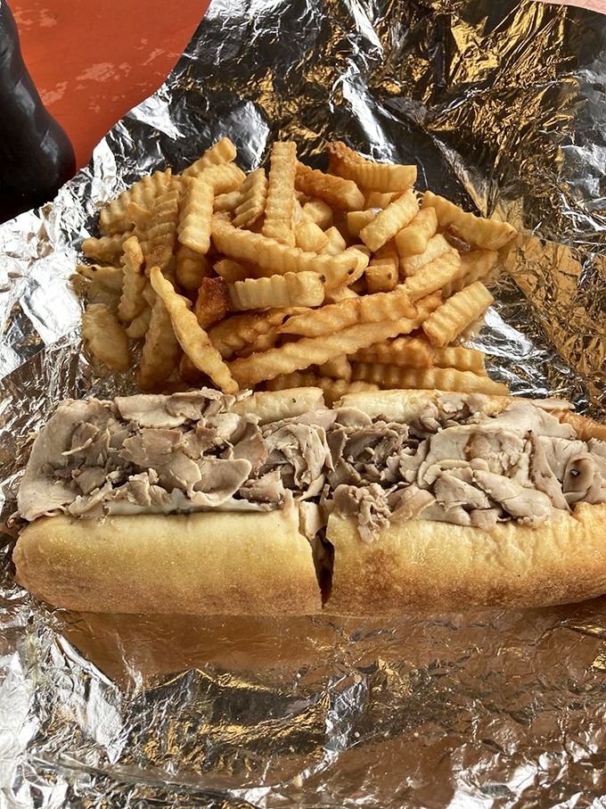 
The namesake roast pork sandwich&mdash;tender, savory meat that's been perfected over generations of sandwich craftsmanship. 