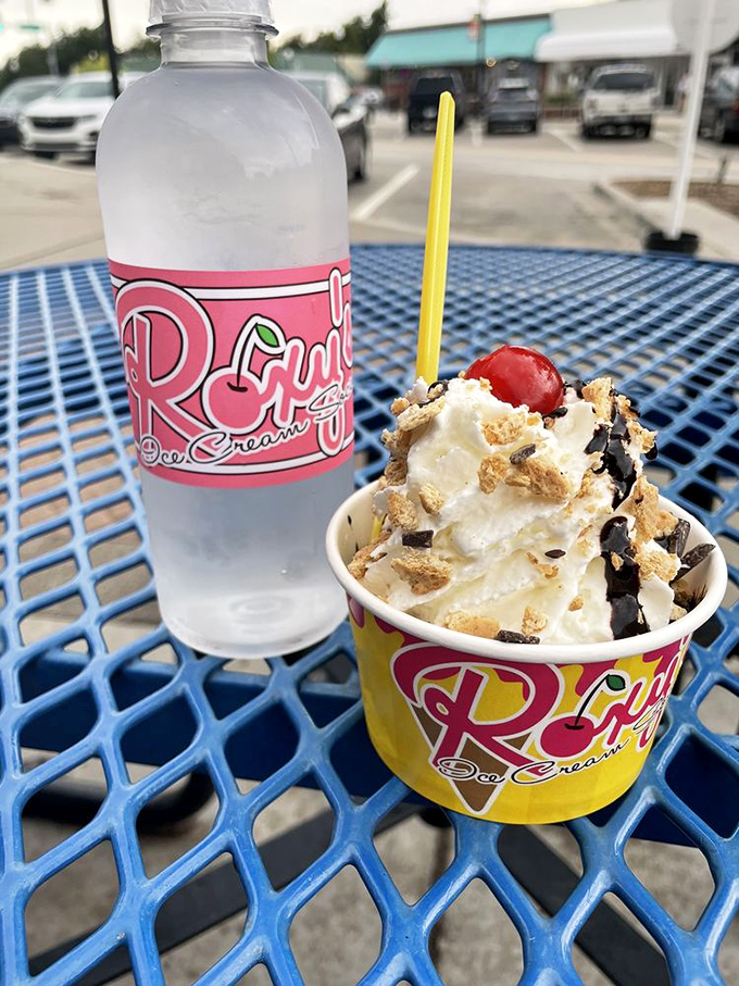 This S'mores sundae delivers all the campfire satisfaction without having to pick marshmallow out of your beard or explain those mysterious tent instructions.