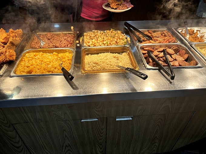 A symphony of sides that proves the supporting cast often steals the show. Mac and cheese that would make your childhood self weep with joy.