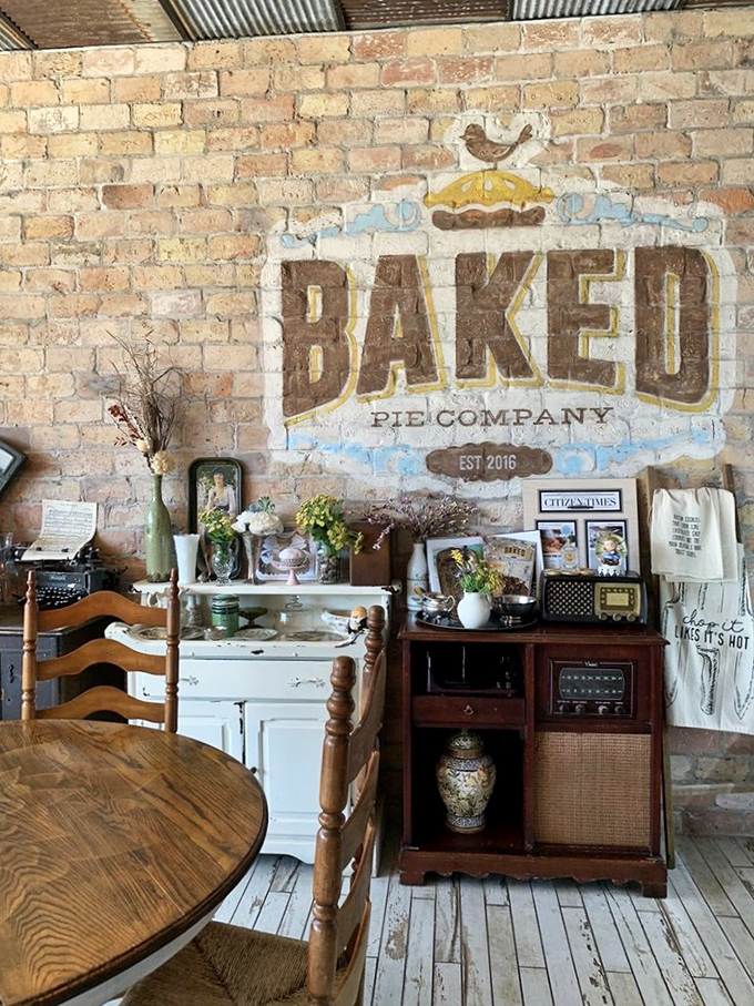 Vintage charm meets baking excellence against that signature brick wall&mdash;the ambiance is as carefully crafted as the pies.