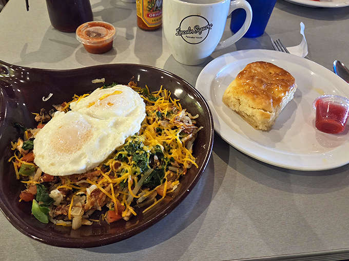 The beauty of a skillet is that everything mingles together like guests at the world's most delicious party, with eggs playing perfect hosts.