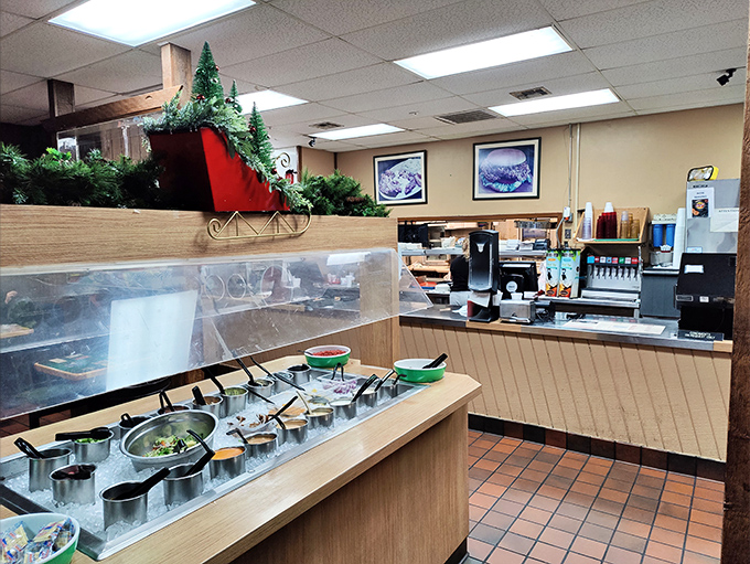 Holiday decorations meet comfort food prep station. Santa himself would skip the cookies for a detour to this Oklahoma City institution.
