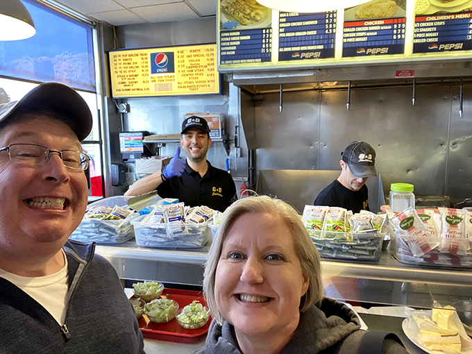 The smiles behind the counter tell you everything: this isn't just a job, it's a passion. These folks take your hunger personally.