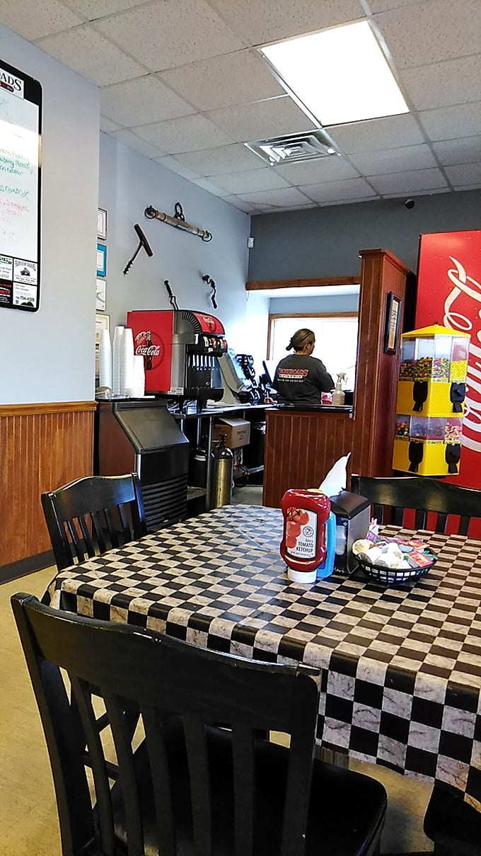 The soda machine and checkered tablecloths aren't retro design choices&mdash;they're authentic touches that were never trying to be trendy.