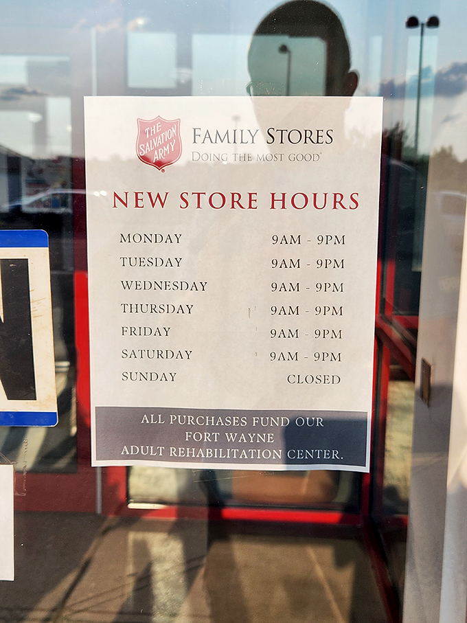 These generous hours (9AM-9PM six days a week) mean more chances to hunt for that elusive perfect piece while supporting rehabilitation services.