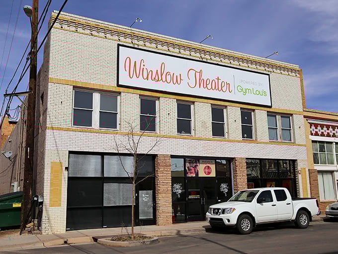 The Winslow Theater marquee still brightens downtown, a reminder of simpler entertainment in a Netflix world. Small-town movie magic lives on.